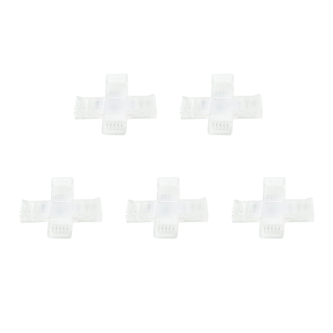 5 Pin Solderless X Shape Connector For Rgbwrgbww Led Strip Lights