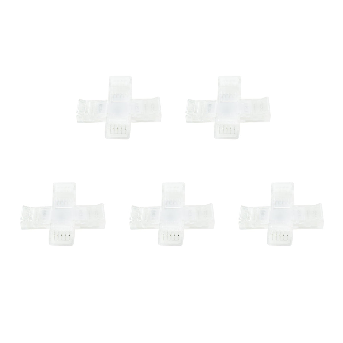 5 Pin Solderless X Shape Connector For Rgbwrgbww Led Strip Lights