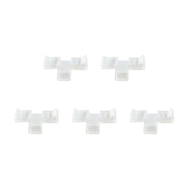 6 Pin Solderless T Shape Connector For RGB+CCT LED Strip Lights