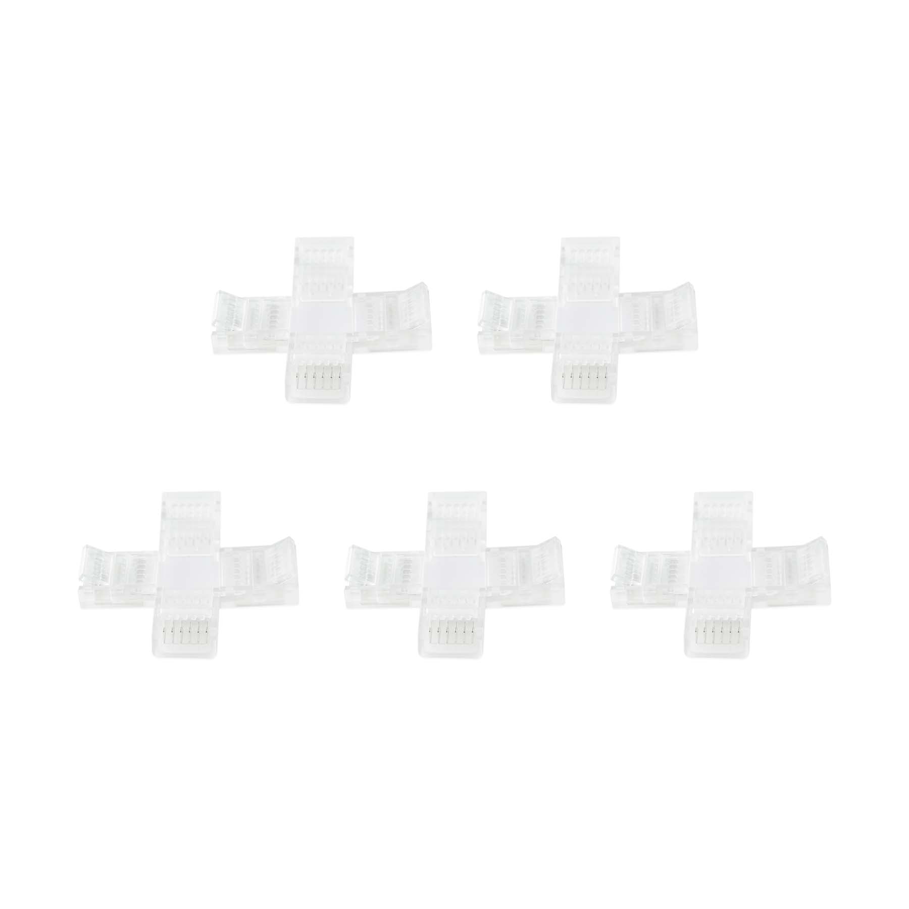 6 Pin Solderless X Shape Connector For RGBCCT LED Strip Lights
