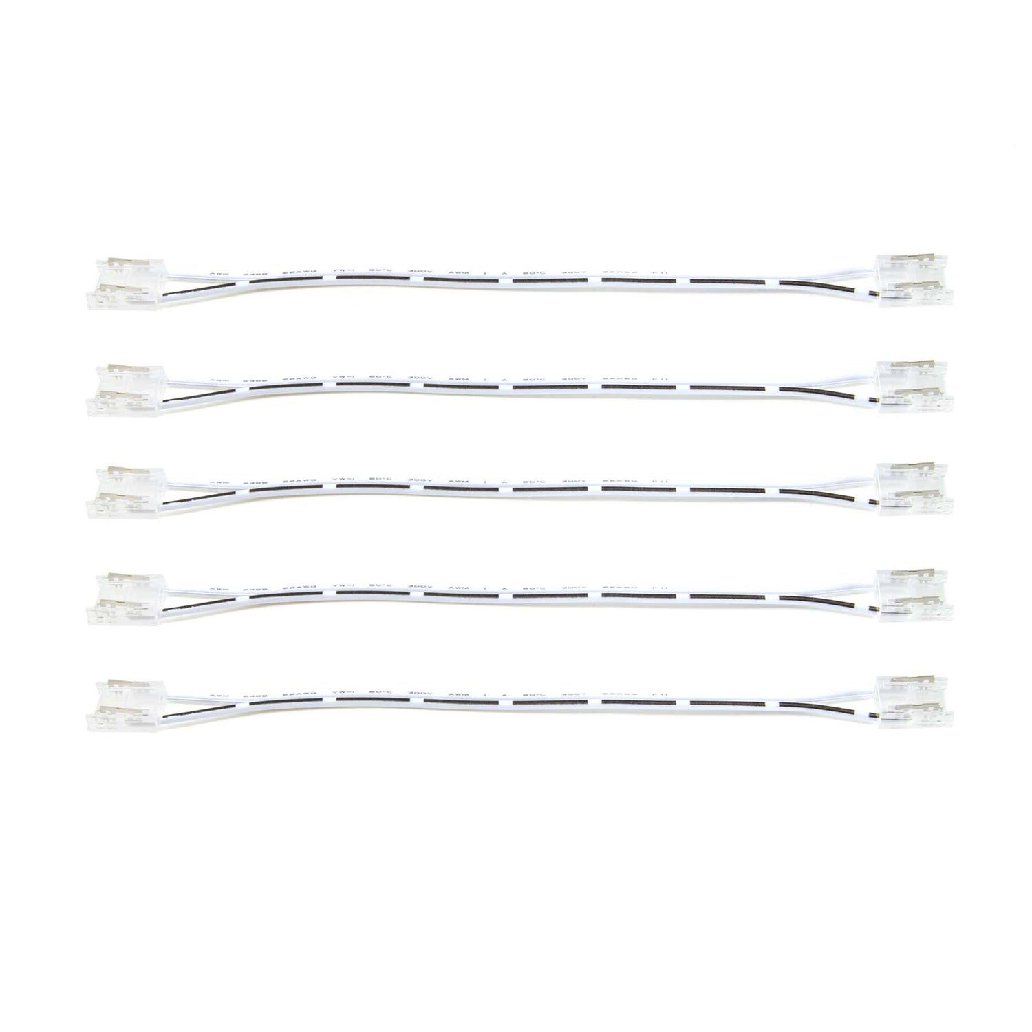2 Pin 2 End Solderless Wire Connector For Single Colour Led Cob Strip