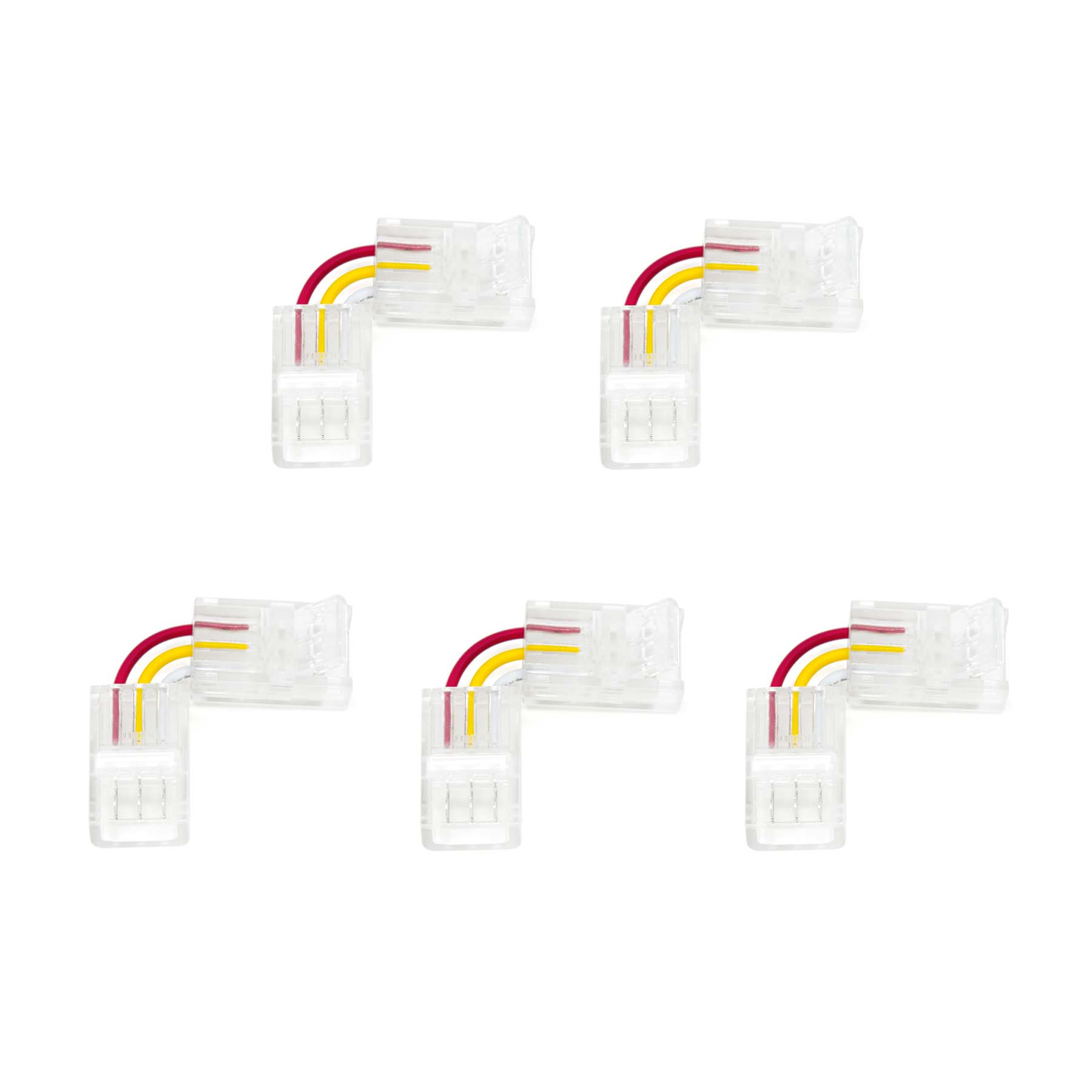 3 Pin Solderless L Shape Quick Fit Flex Connector For CCT/Pixel LED St