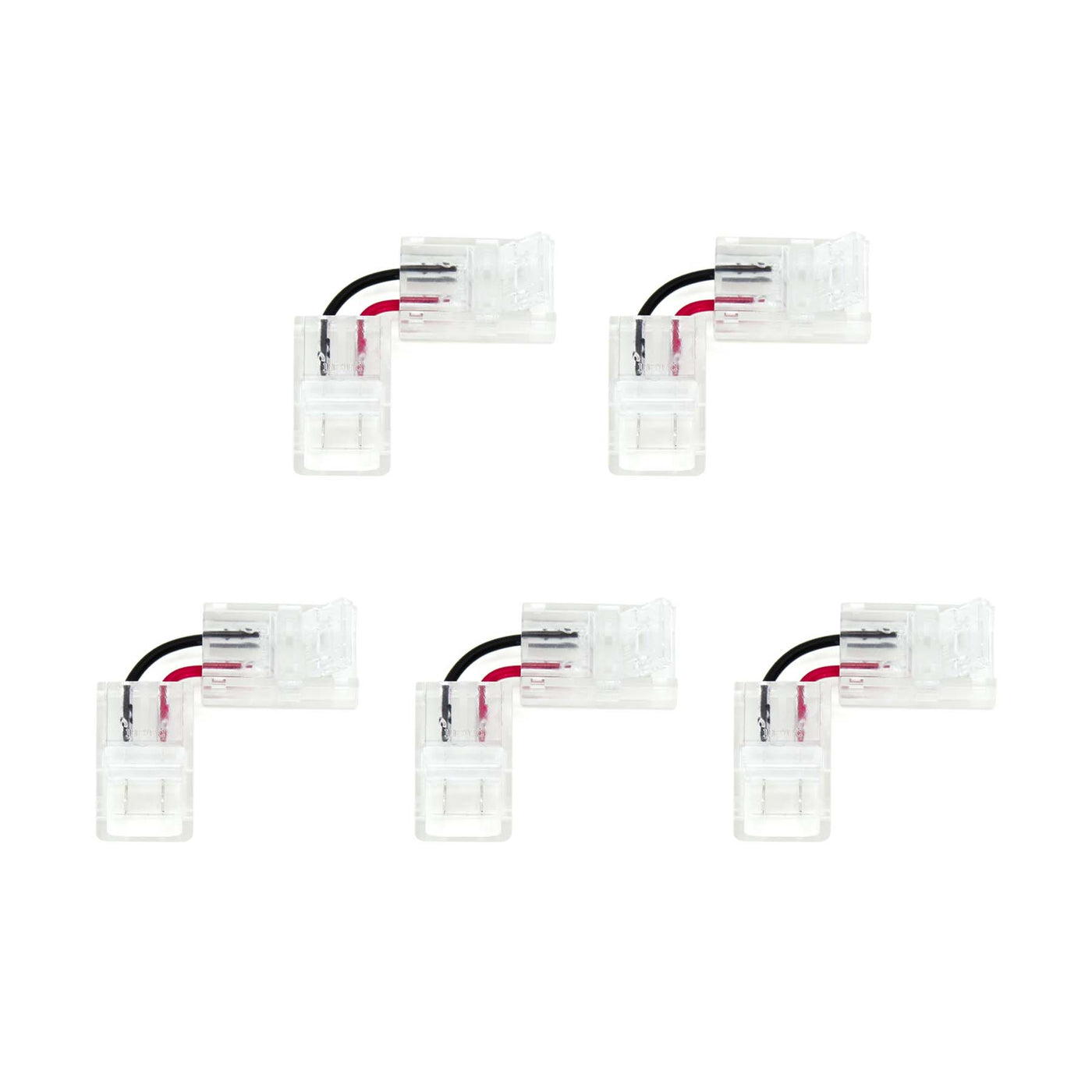 2 Pin Solderless L Shape Quick Fit Flex Connector For Single Colour LE